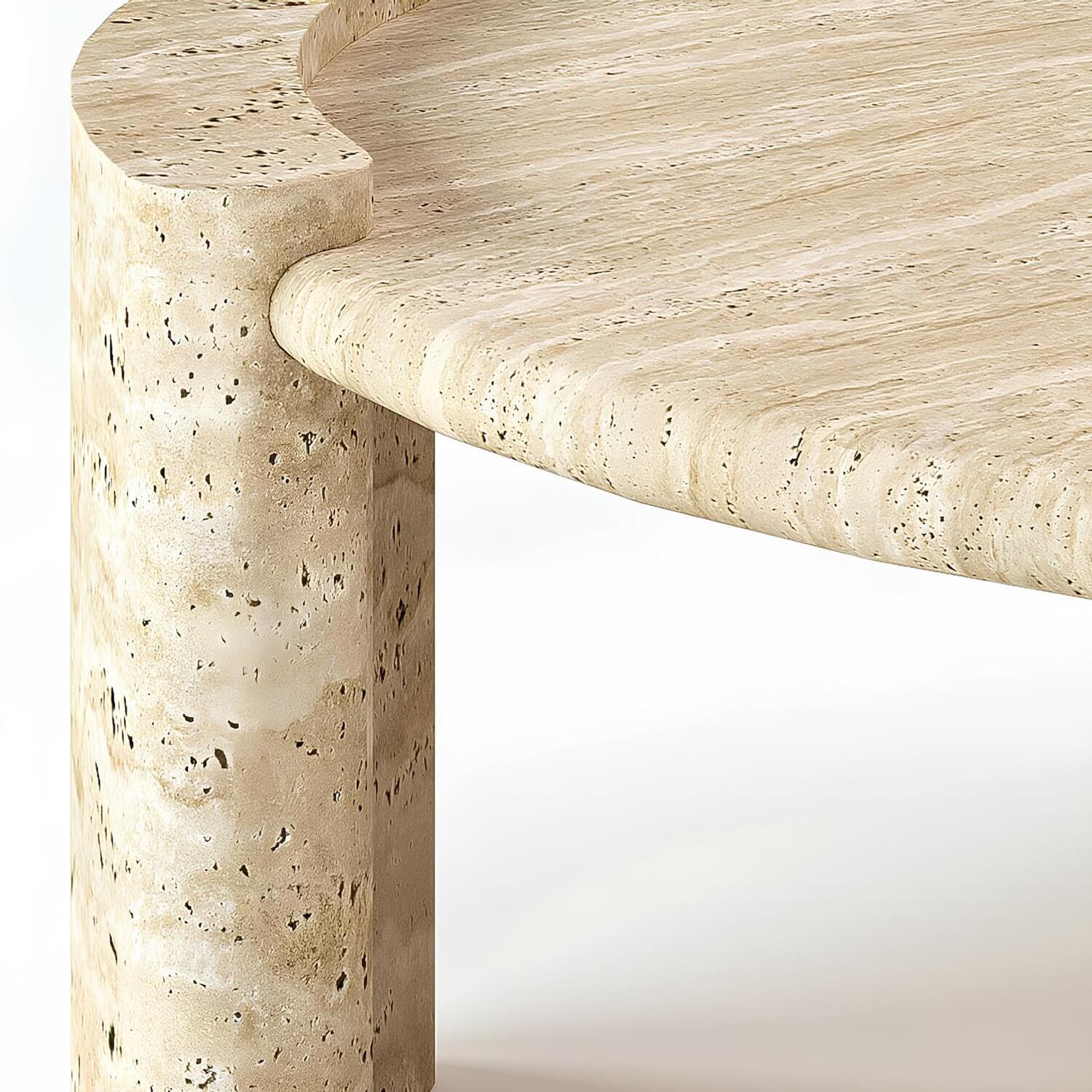 Oblong Travertine Coffee Table