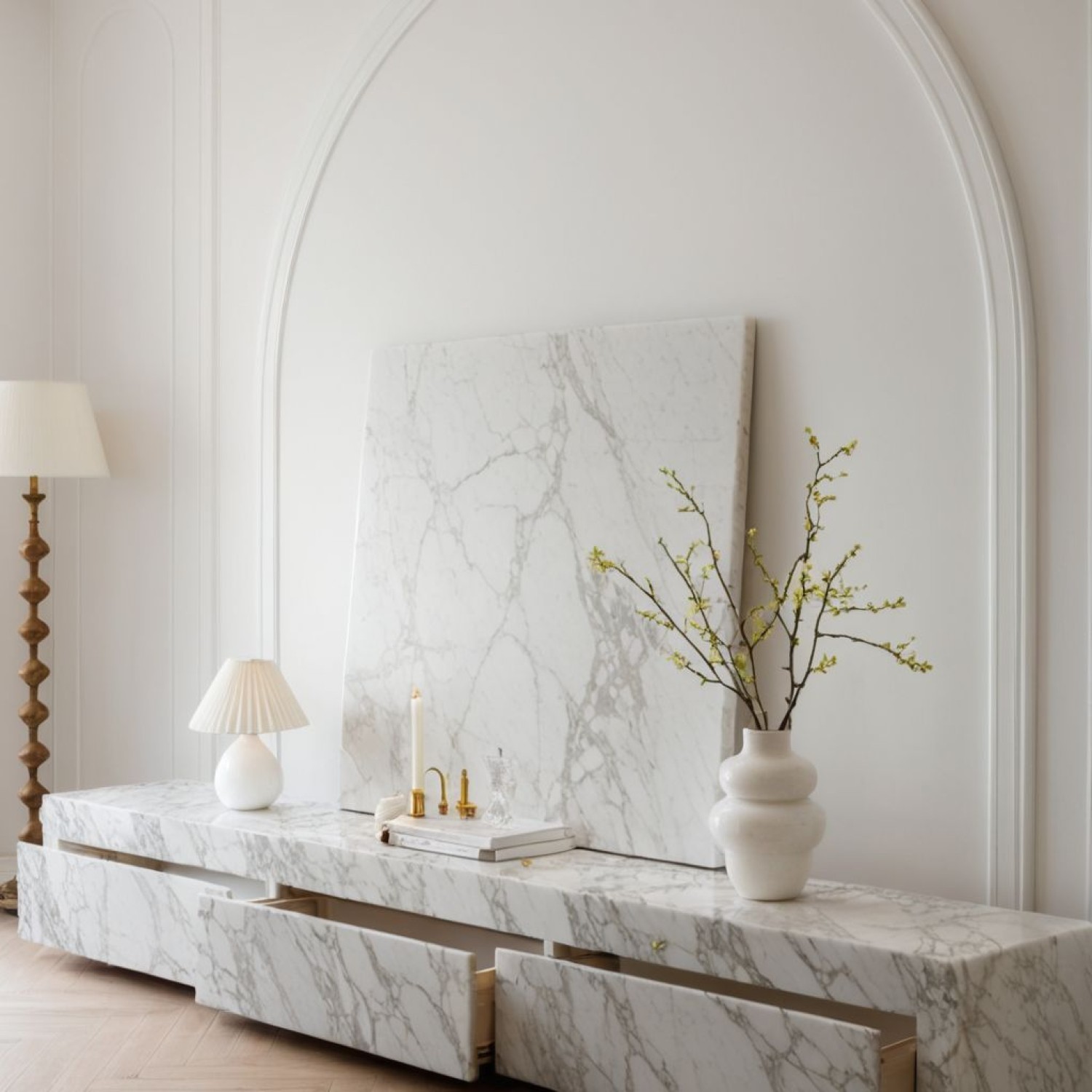 Mermer TV Ünitesi: Şık ve Modern